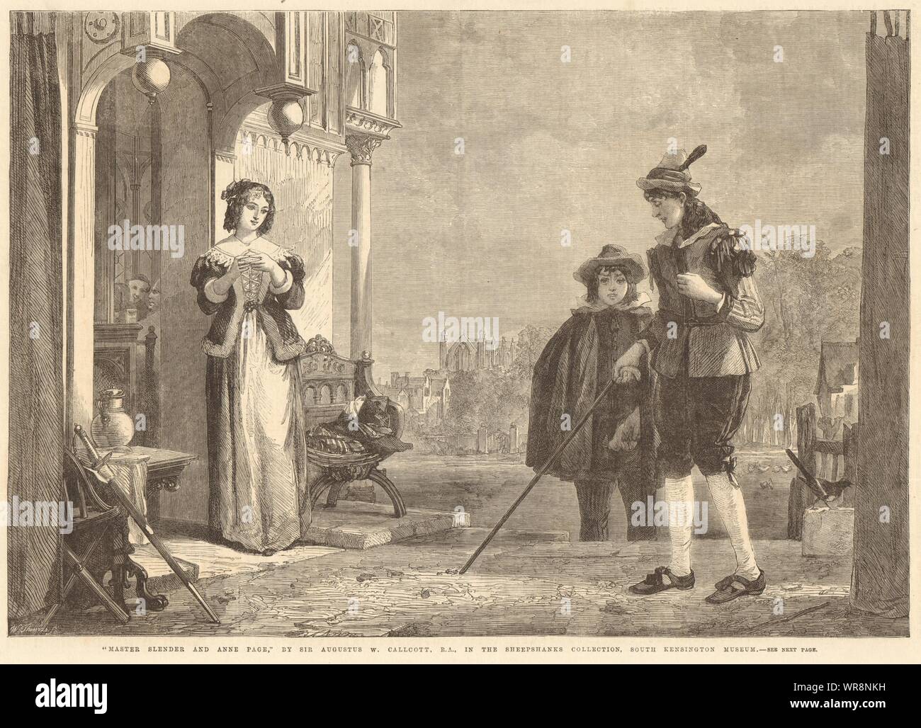 "Master Slender & Anne Page", by Sir Augustus W. Callcott R. A ...