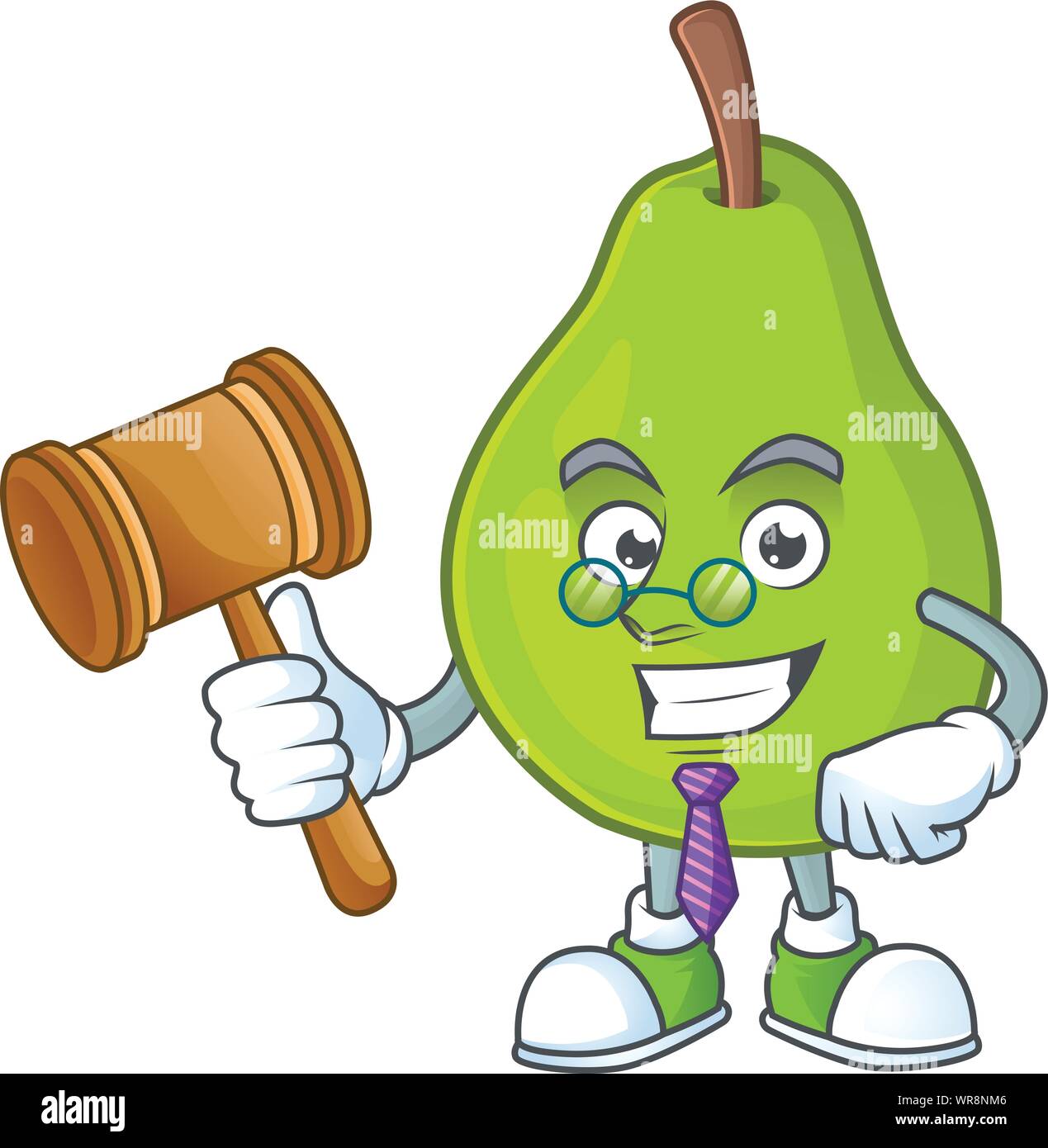 Judge green guava cartoon character for dessert healthy Stock Vector ...