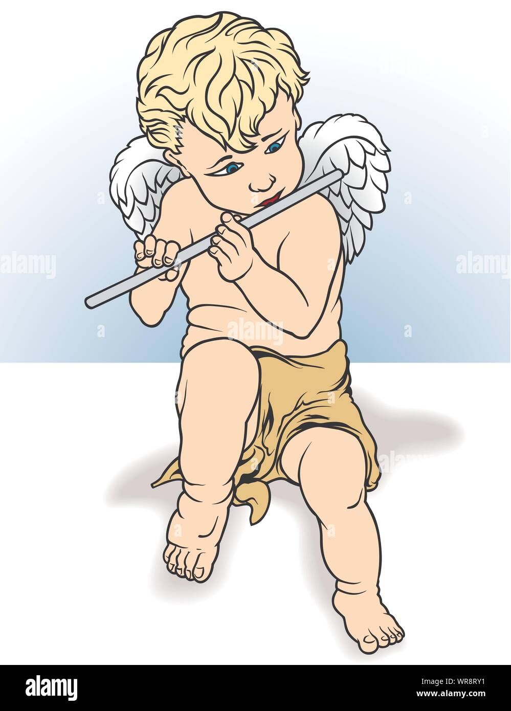Angel playing flute hi-res stock photography and images - Alamy
