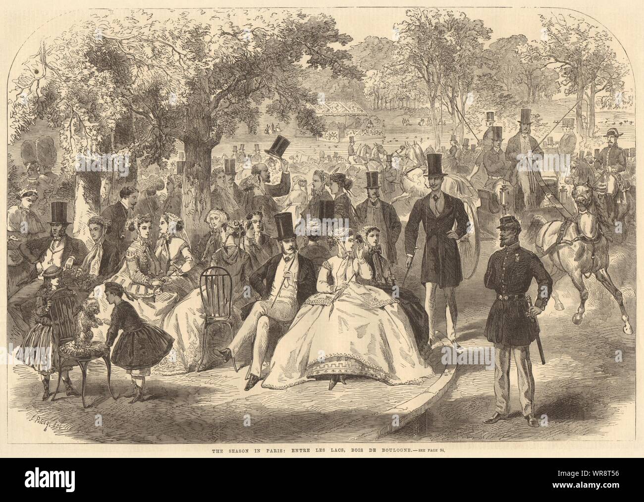 The season in Paris: Entre les Lacs, Bois de Boulogne. Society 1866 ILN ...