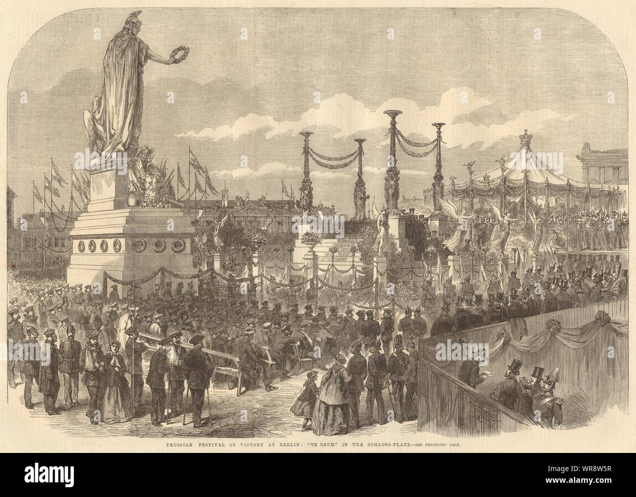 Prussian festival of victory at Berlin: "Te deum" in the Schloss-Platz ...