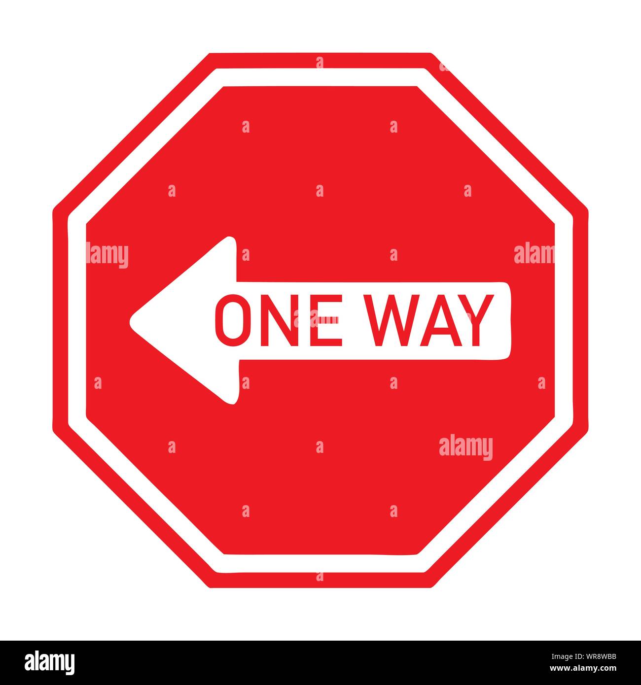one way sign Stock Vector Image & Art - Alamy