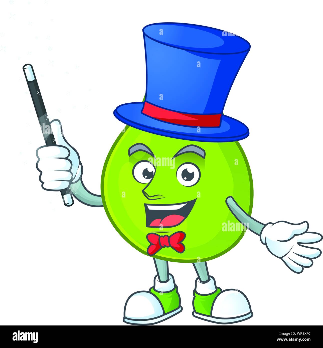 Magician green guava cartoon character for dessert healthy Stock Vector ...
