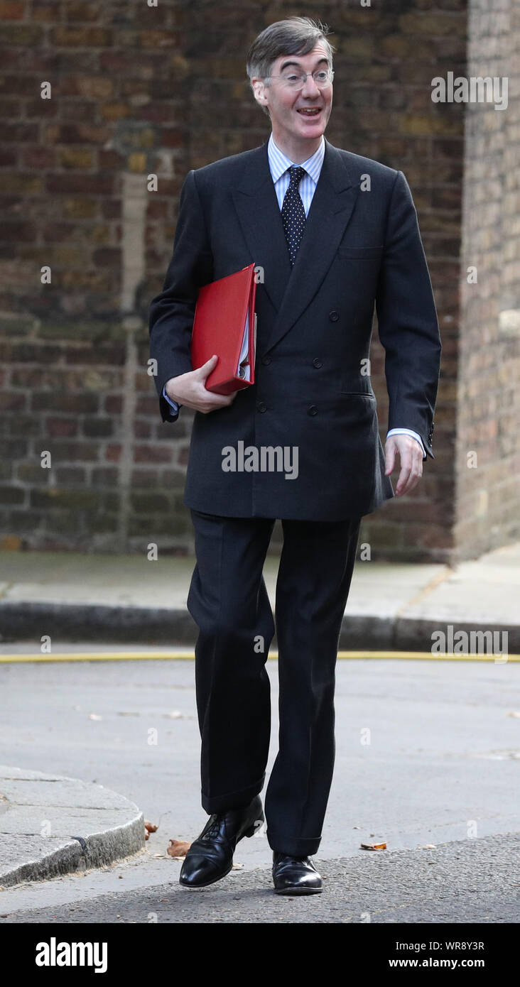 Leader of the House of Commons Jacob Rees-Mogg in 10 Downing Street ...