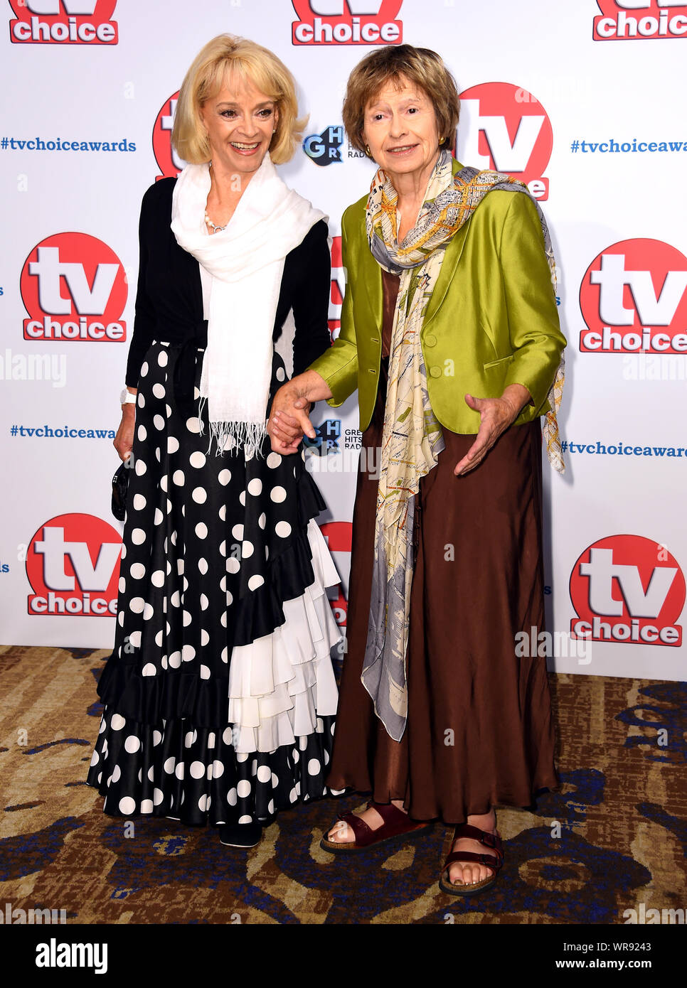 Sue Holderness and Brigit Forsyth (right) attending the TV Choice ...