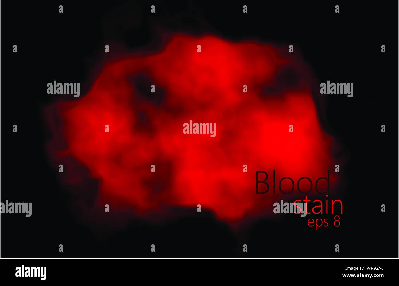 Red watercolor texture resembling a deep red blood stain on black ...