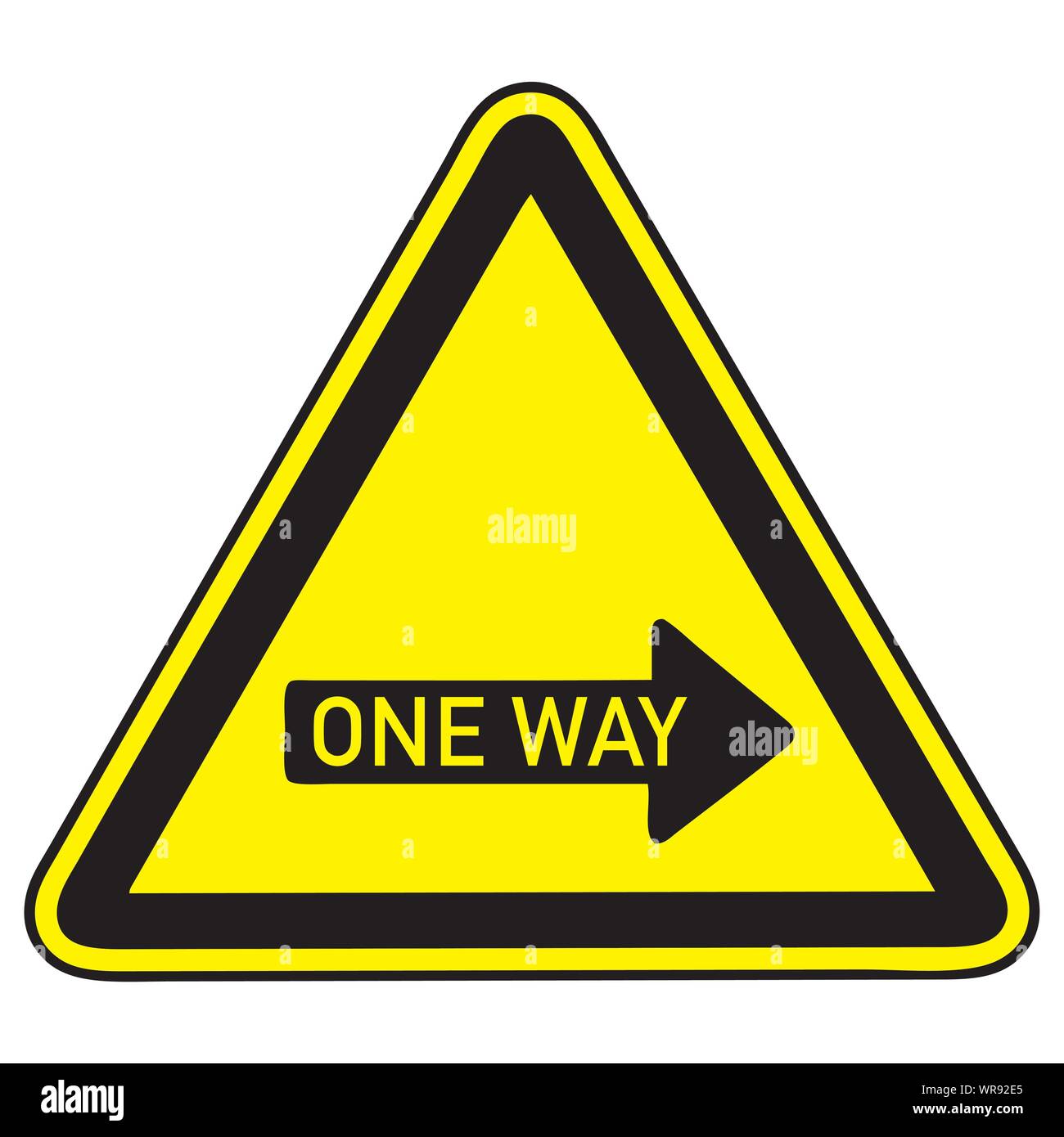 one way sign Stock Vector Image & Art - Alamy