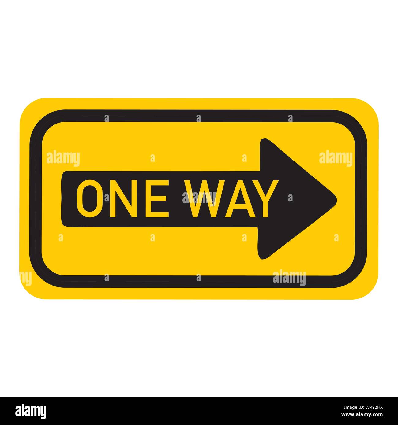 one way sign Stock Vector Image & Art - Alamy