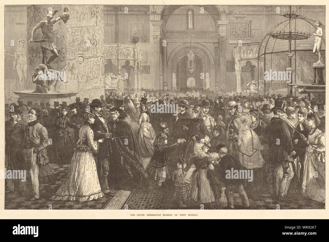 The South Kensington Museum on Whit Monday. London. Society 1871 ILN ...