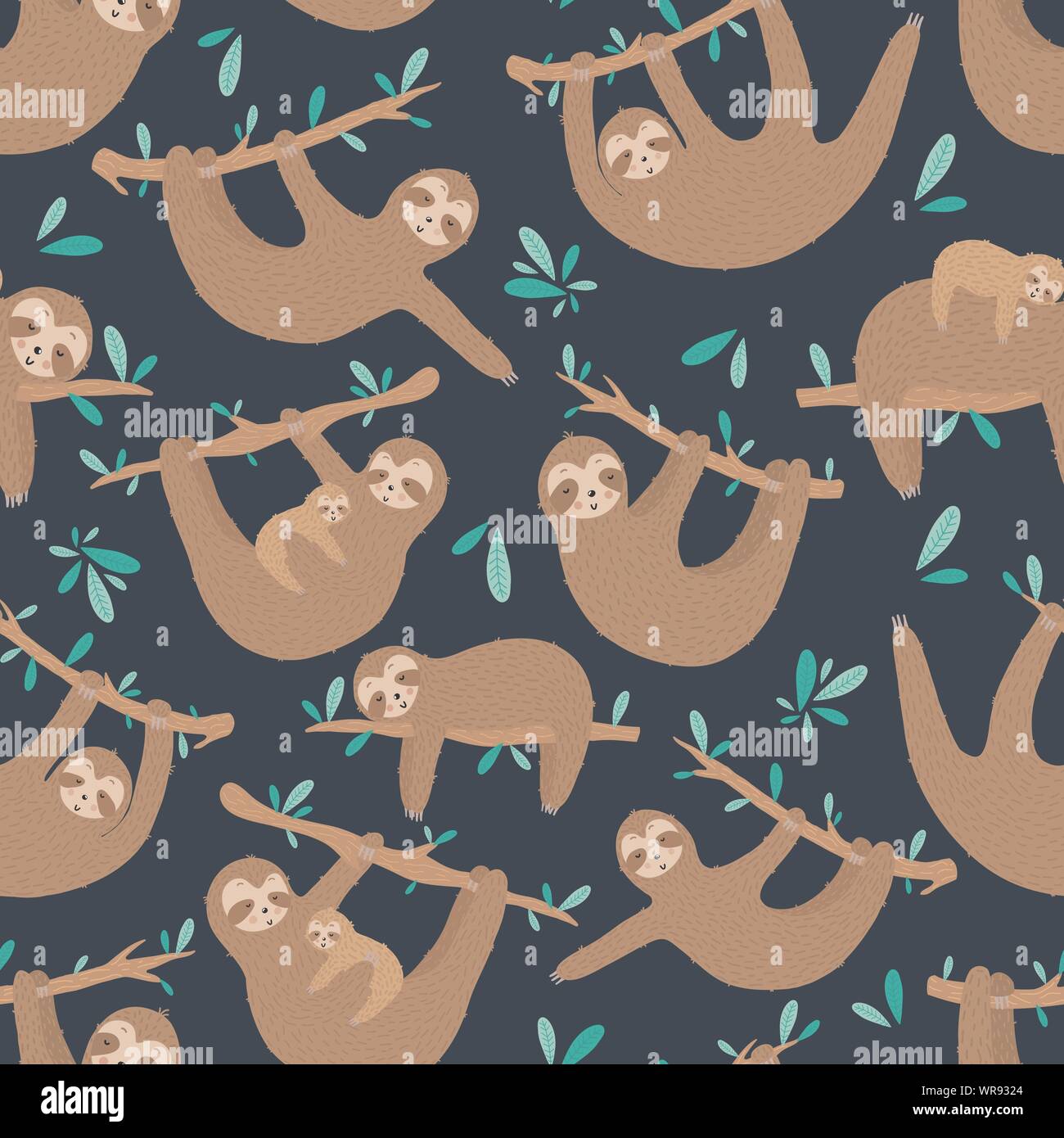 Jungle textile kids Stock Vector Images - Alamy