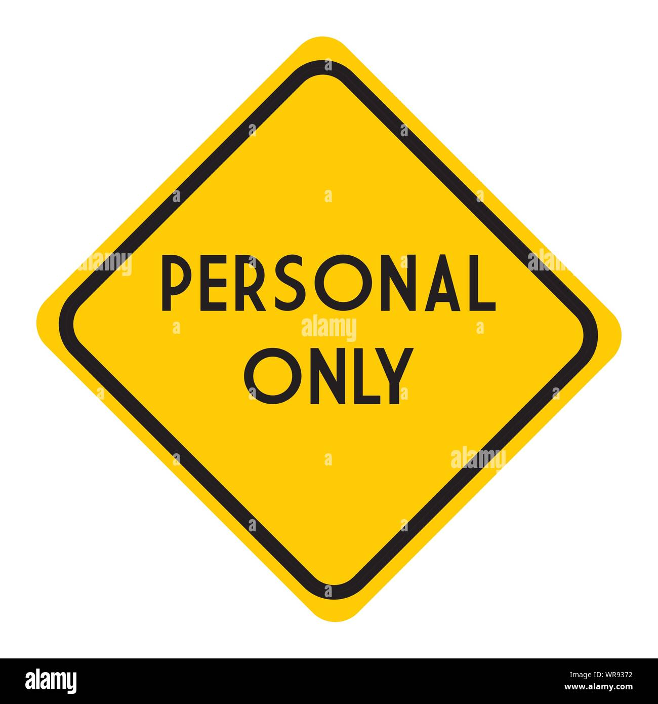 personal only sign vector Stock Vector Image & Art - Alamy