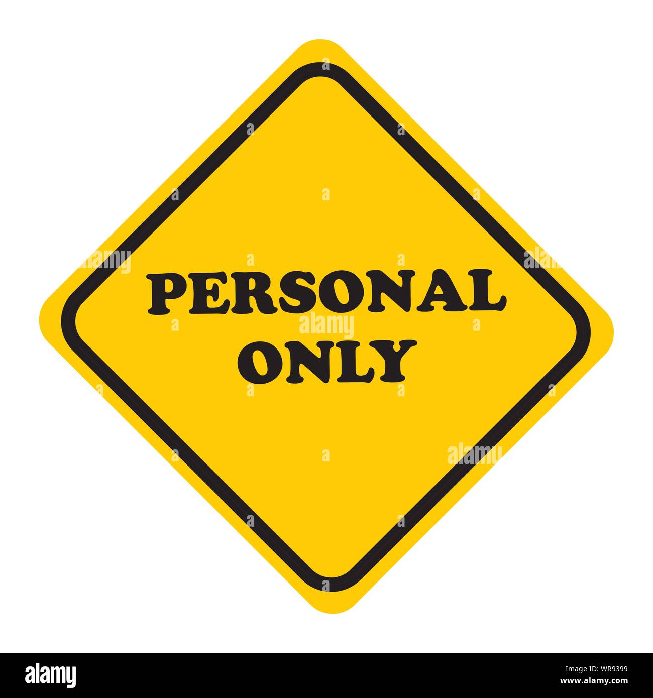personal only sign vector Stock Vector Image & Art - Alamy