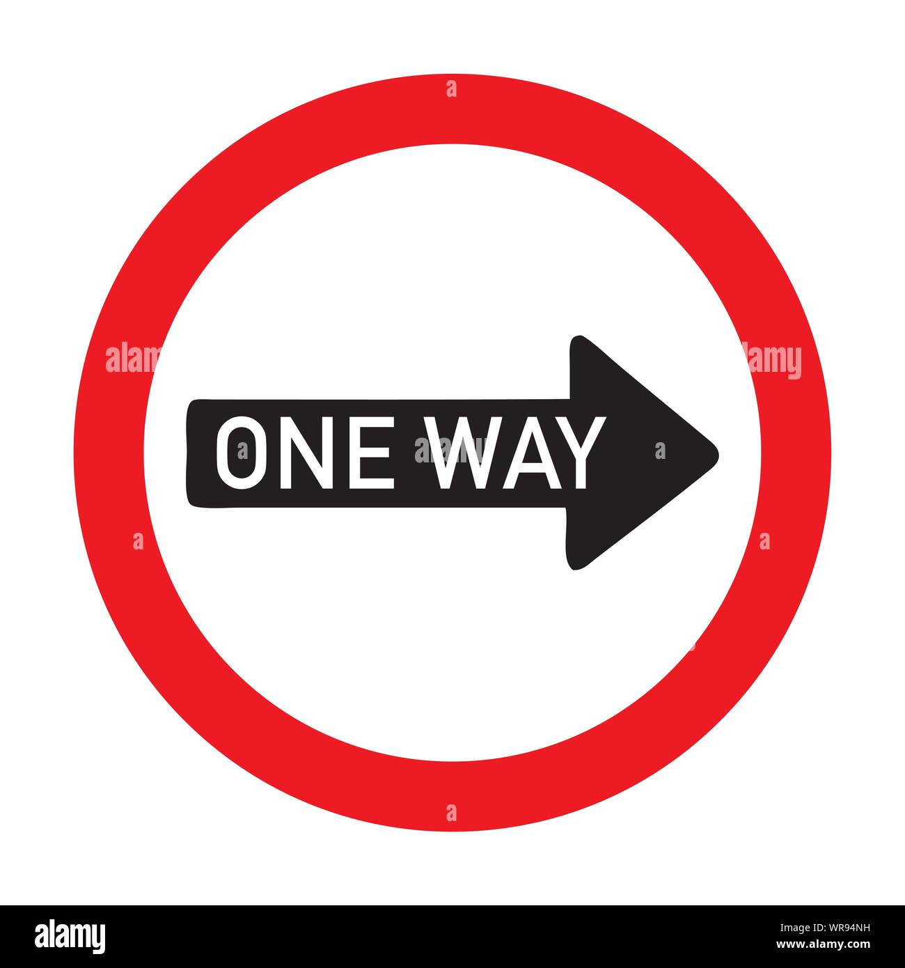 one way sign Stock Vector Image & Art - Alamy