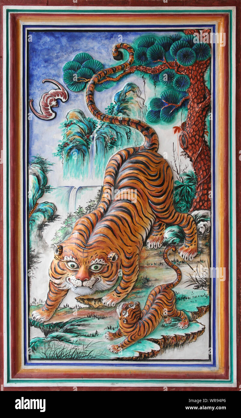 Wall Panels, Hock Teik Cheng Sin Kongsi, Penang, Malaysia Stock Photo ...