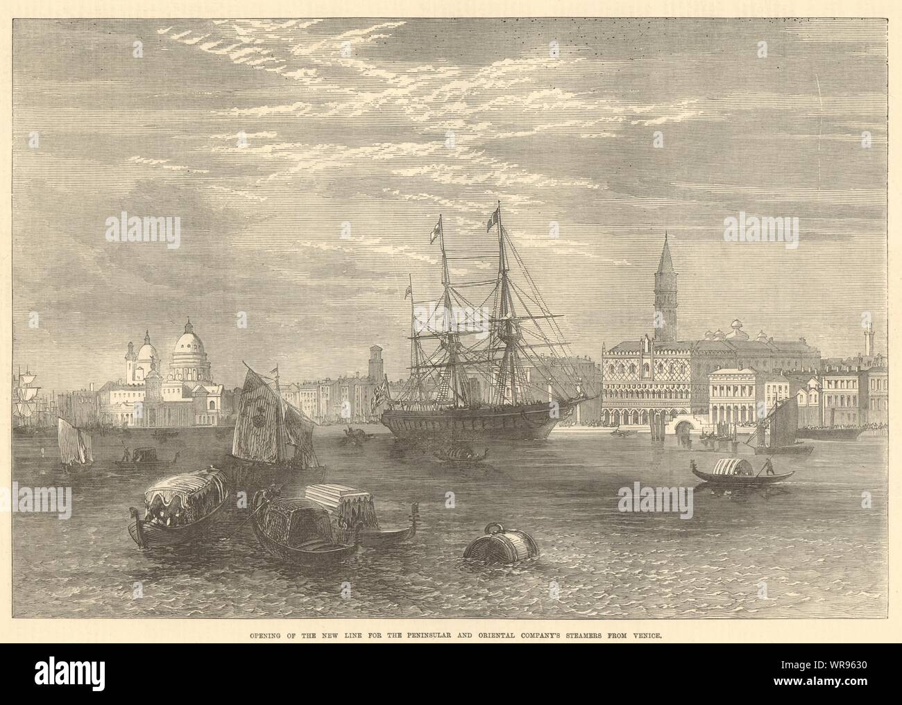 The Peninsular & Oriental Co. 's new steamer line from Venice 1872 ILN ...
