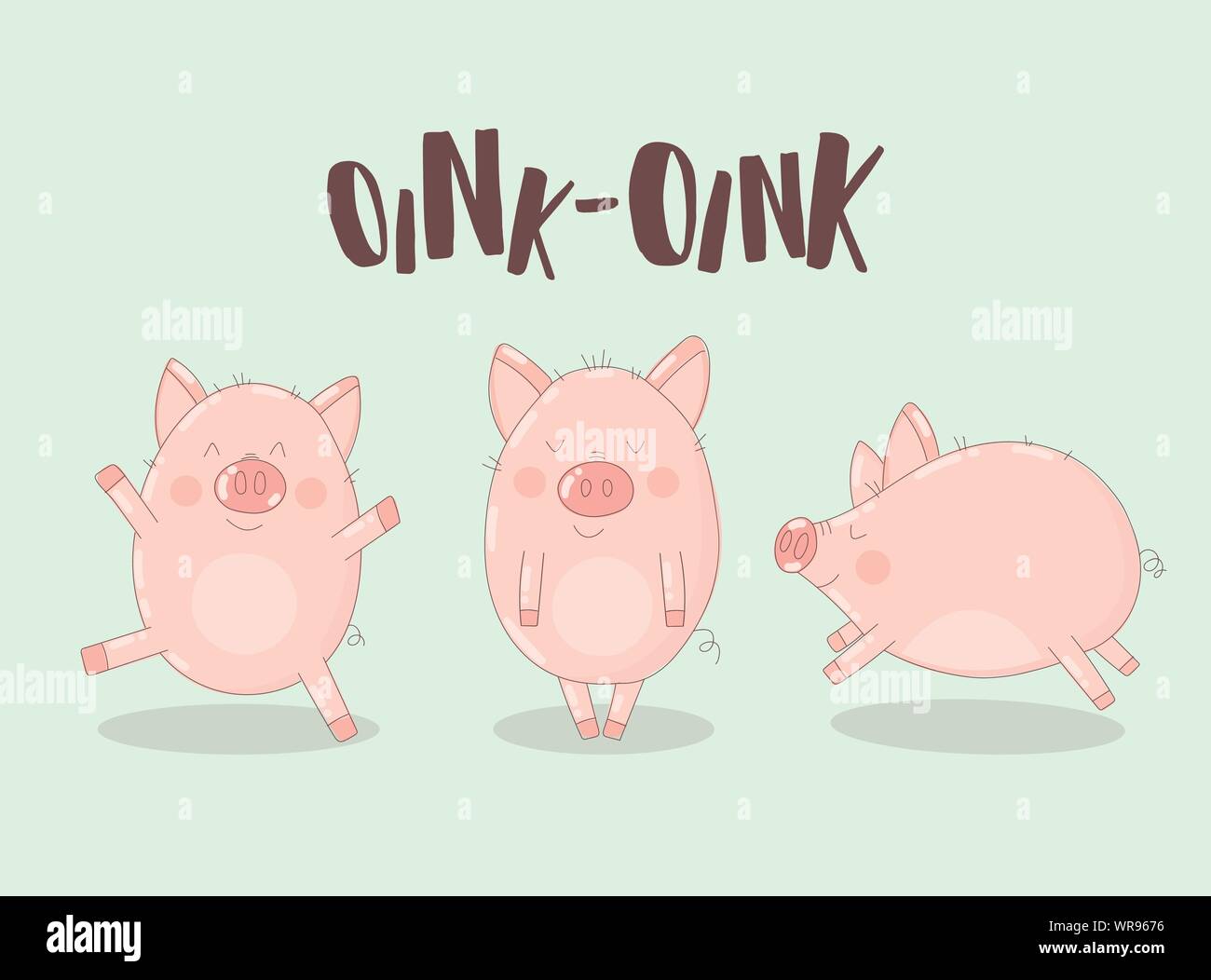 Three little pigs illustration hi-res stock photography and images - Alamy