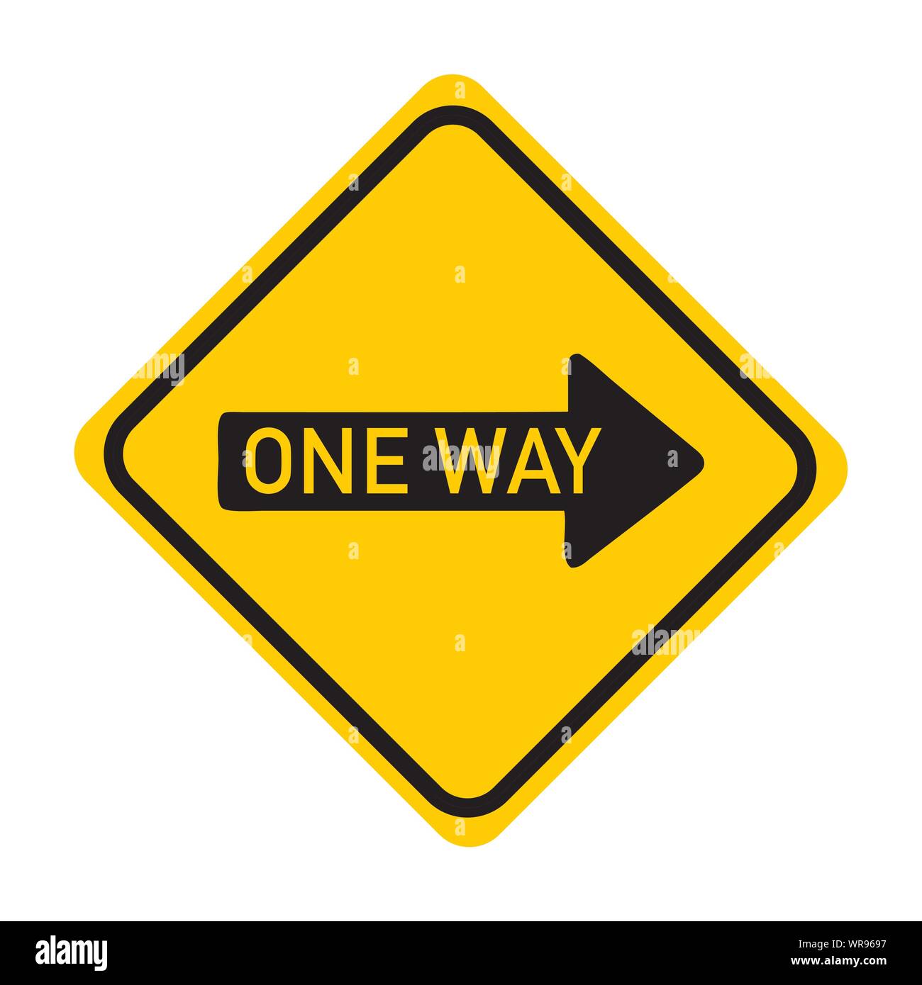 one way sign Stock Vector Image & Art - Alamy