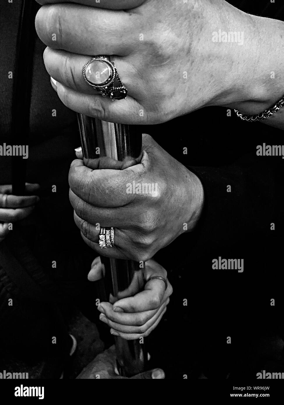 Hand gripping railing hi-res stock photography and images - Alamy