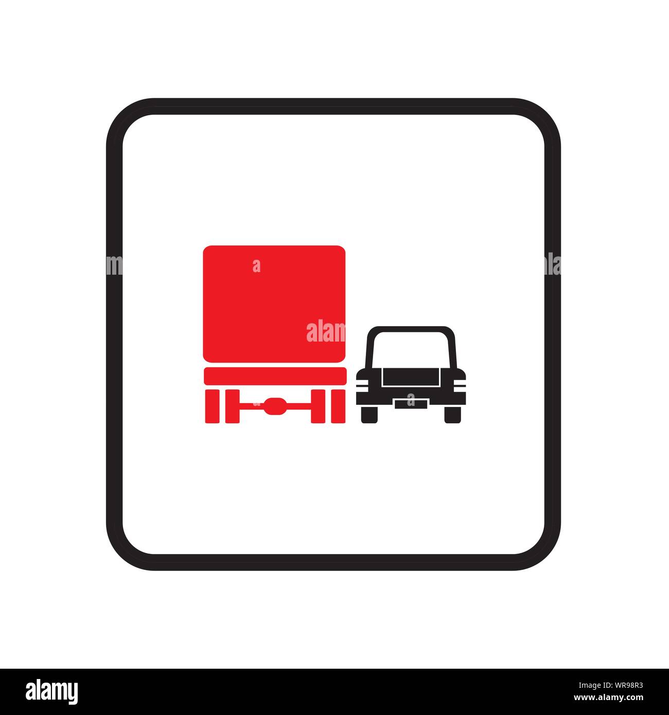 Overtake sign Cut Out Stock Images & Pictures - Alamy