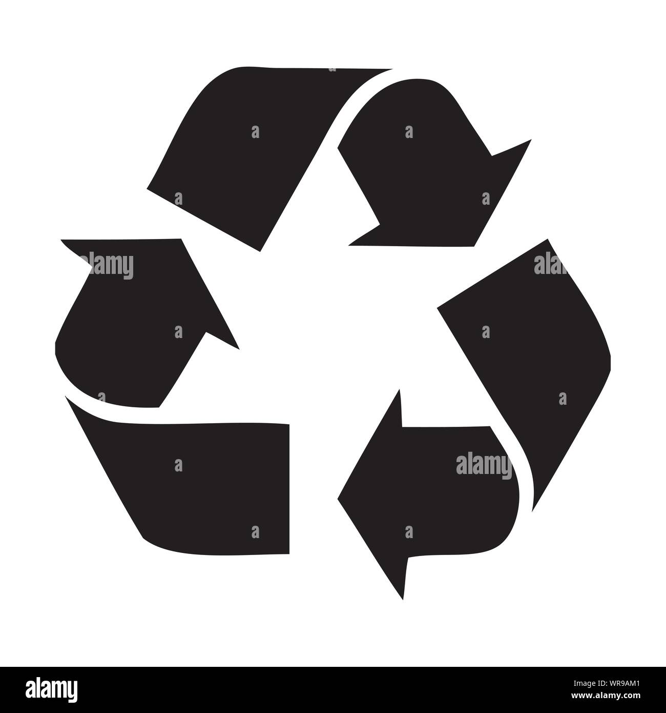 Black silhouette round recycle Cut Out Stock Images & Pictures - Alamy
