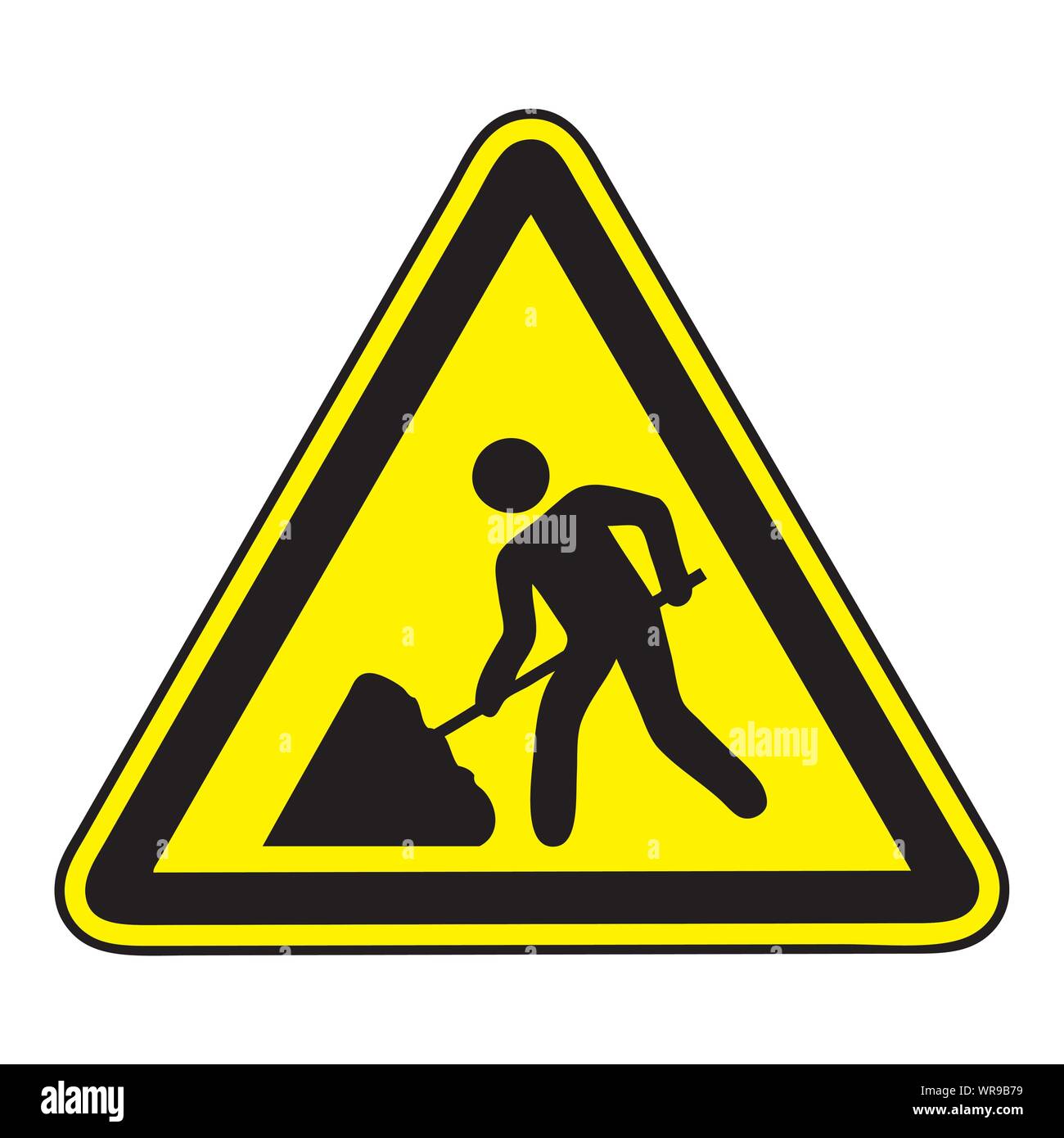 Stop for roadworks Stock Vector Images - Alamy