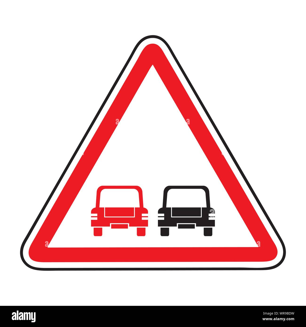 Overtaking prohibited Cut Out Stock Images & Pictures - Alamy