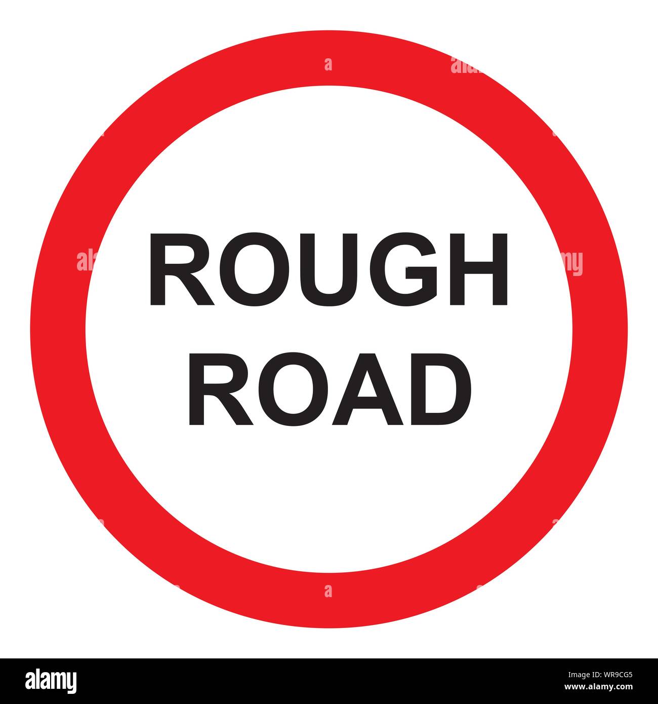 rough road sign Stock Vector Image & Art - Alamy