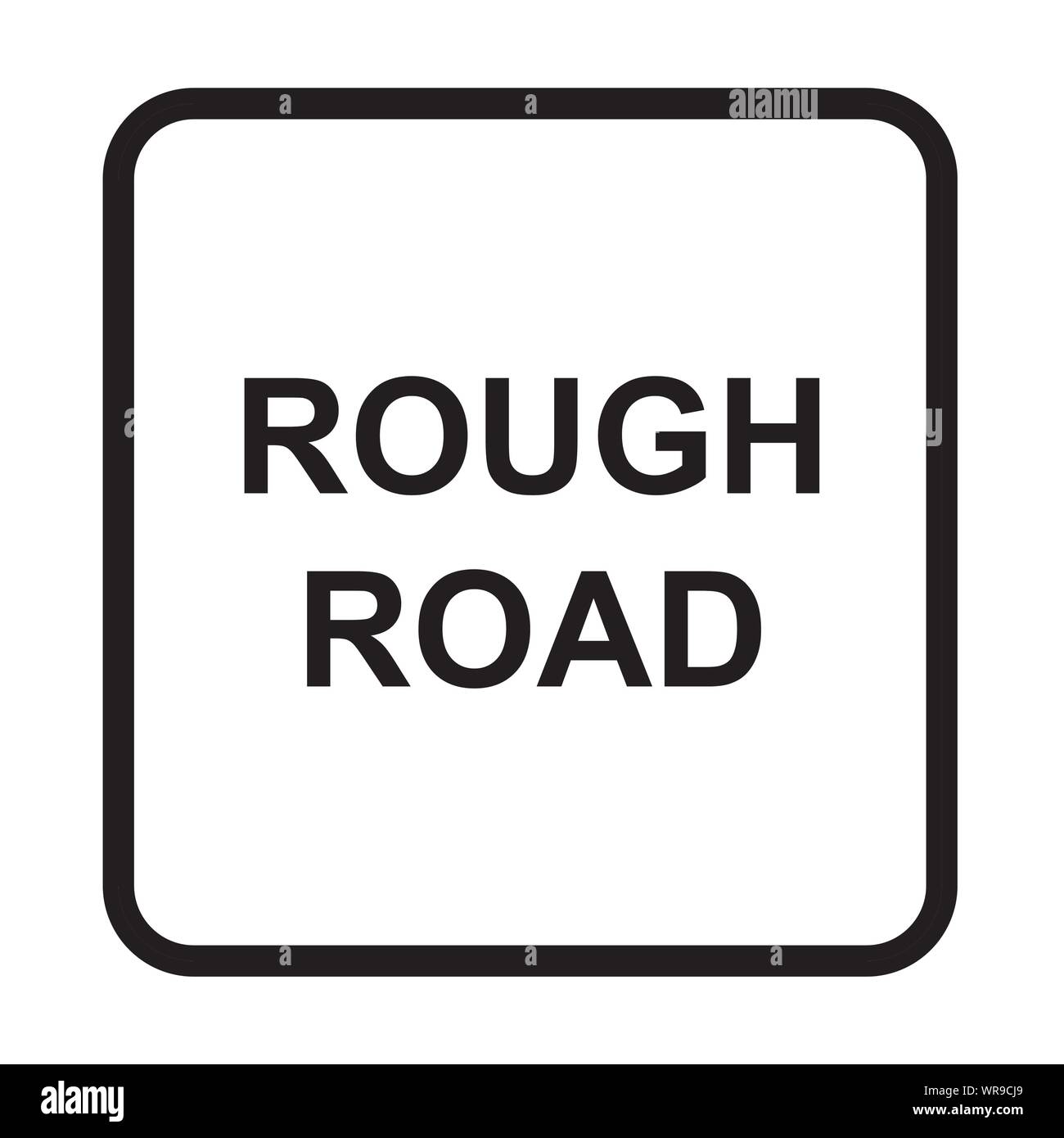 rough road sign Stock Vector Image & Art - Alamy