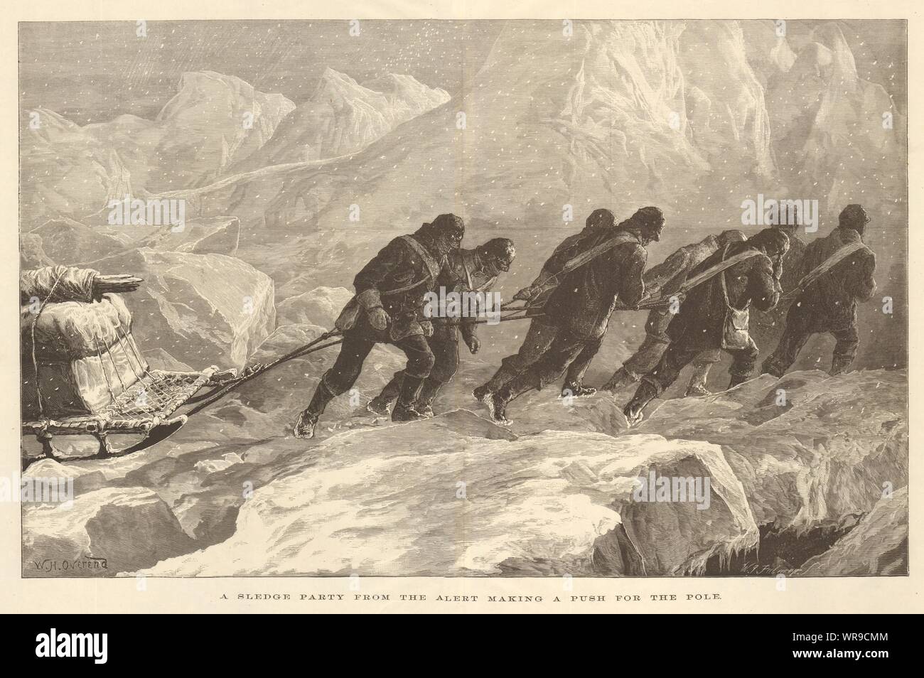 Arctic Expedition: the Alert's sledge party heading for the North Pole ...