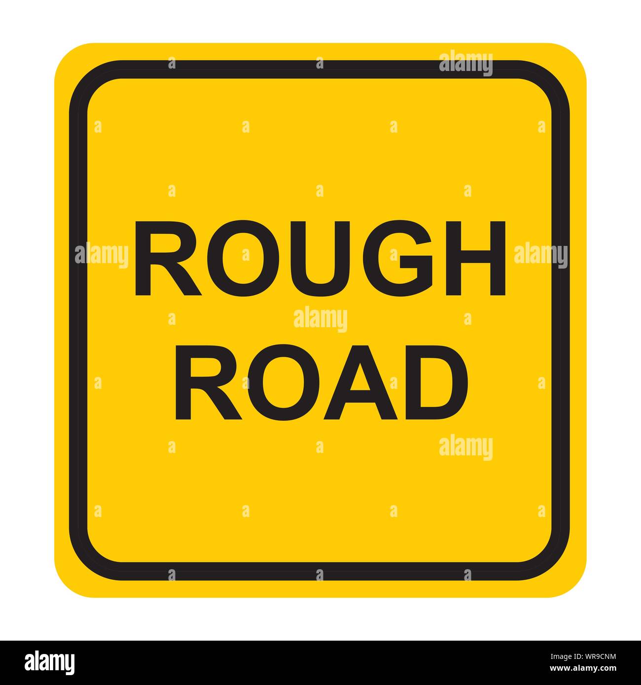 rough road sign Stock Vector Image & Art - Alamy