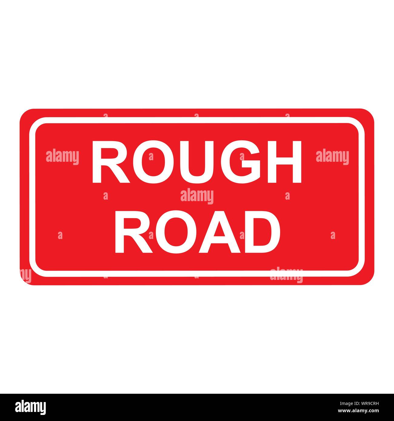 rough road sign Stock Vector Image & Art - Alamy