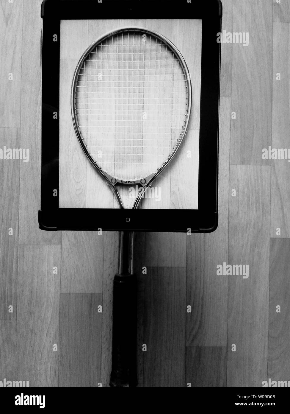 Badminton racket Black and White Stock Photos & Images - Alamy
