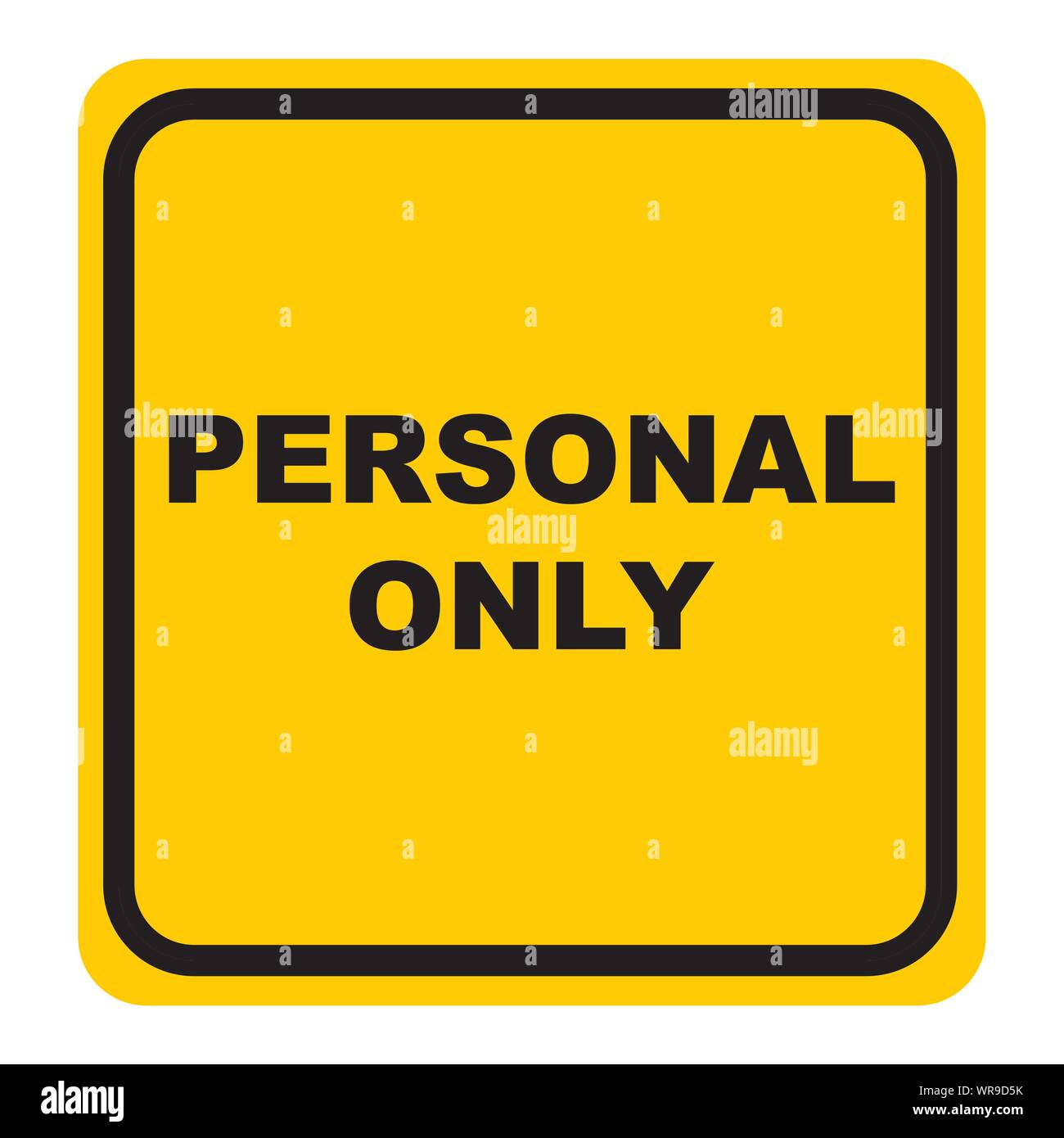 personal only sign vector Stock Vector Image & Art - Alamy