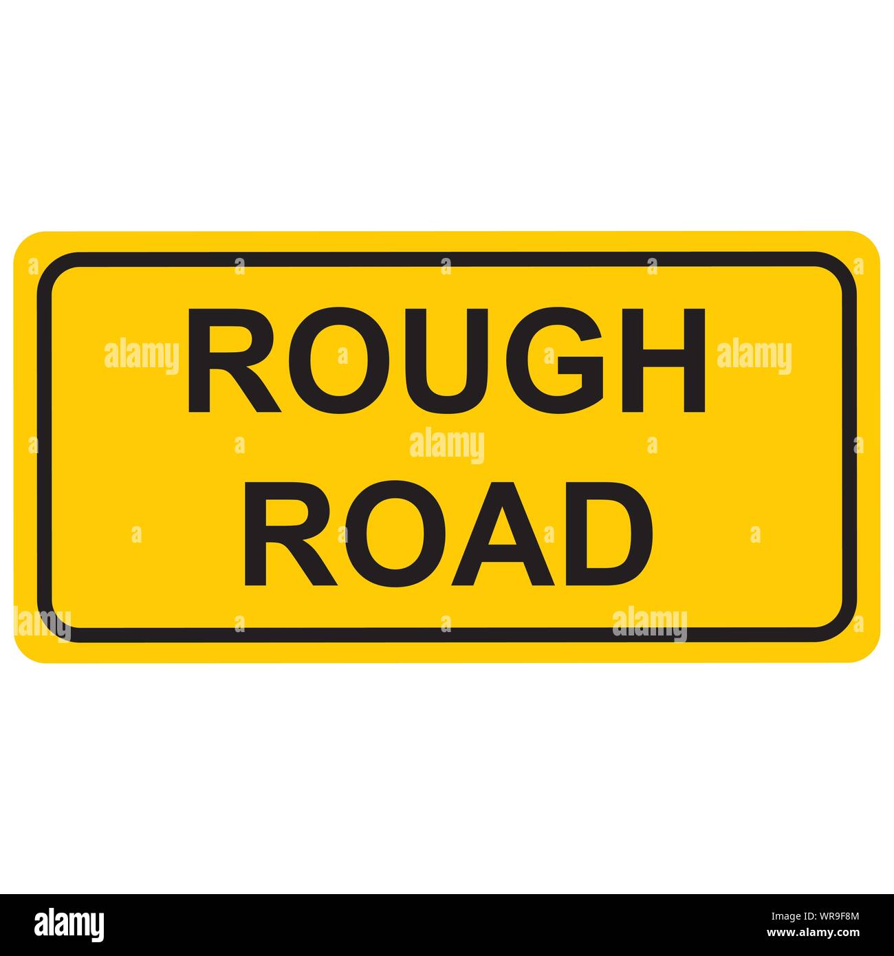 rough road sign Stock Vector Image & Art - Alamy