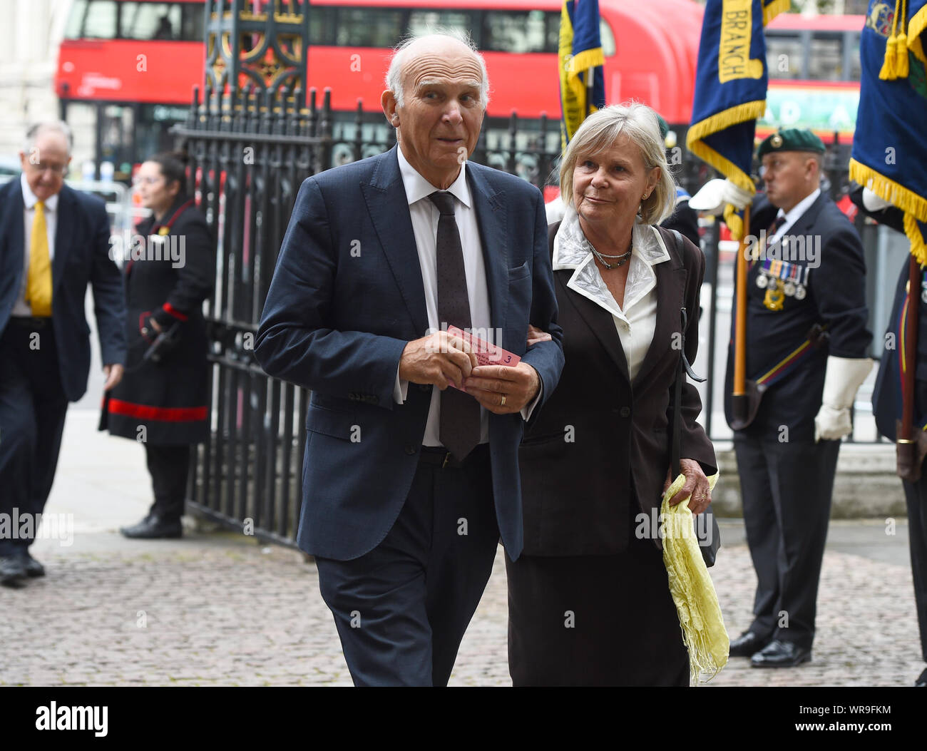 Sir Vince Cable and wife Rachel arrives for a Service of Thanksgiving ...