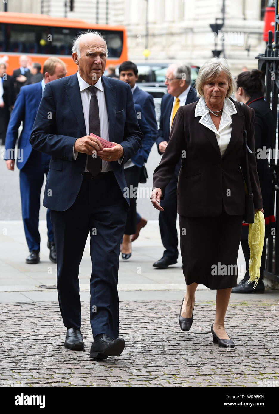 Sir Vince Cable and wife Rachel arrives for a Service of Thanksgiving ...