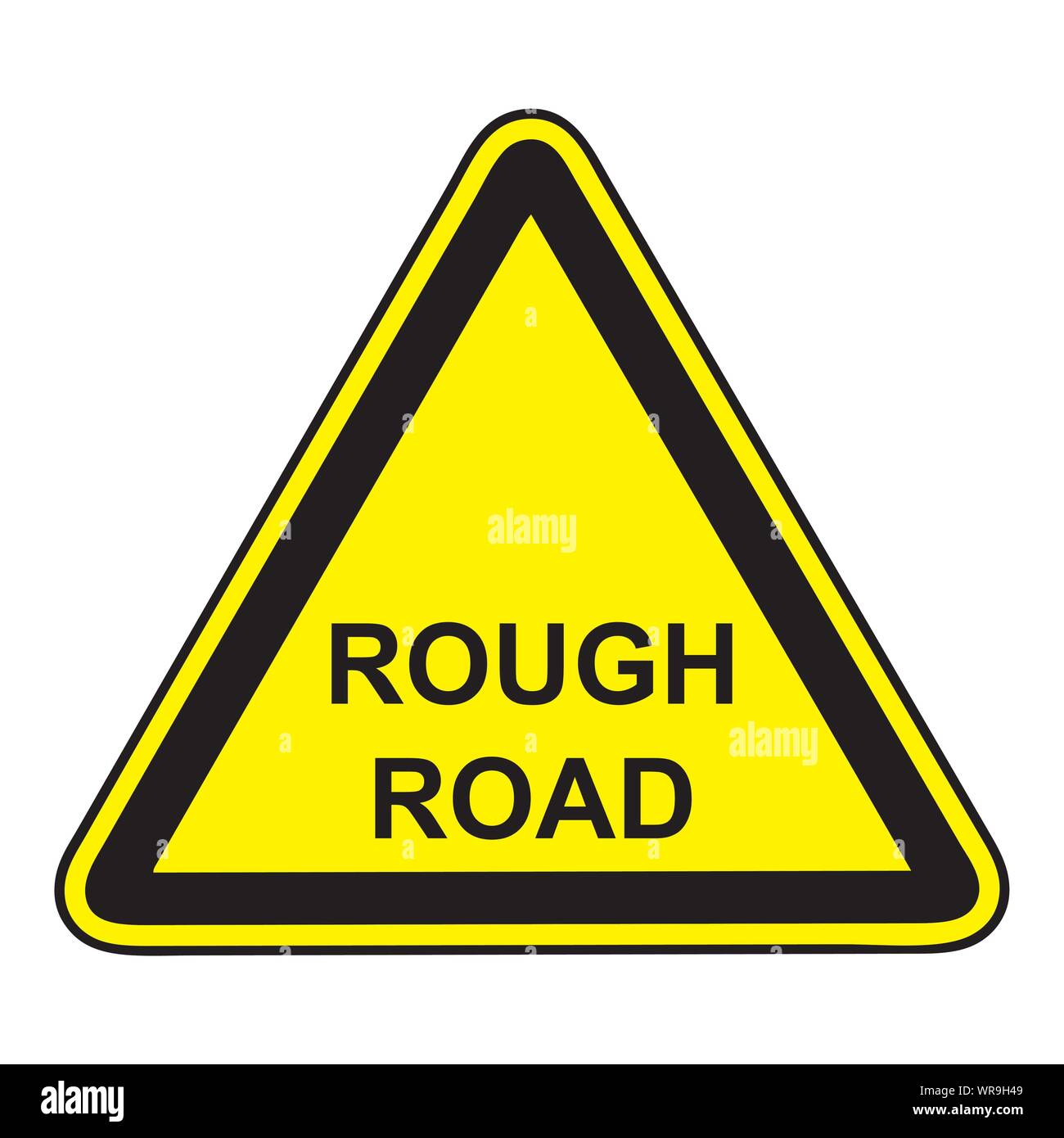 rough road sign Stock Vector Image & Art - Alamy