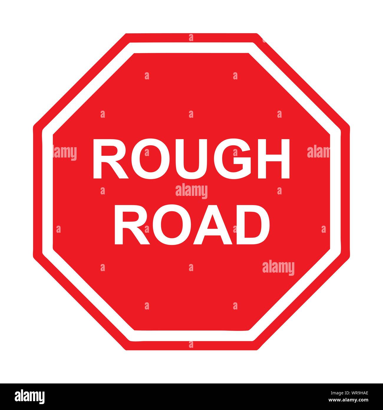 rough road sign Stock Vector Image & Art - Alamy