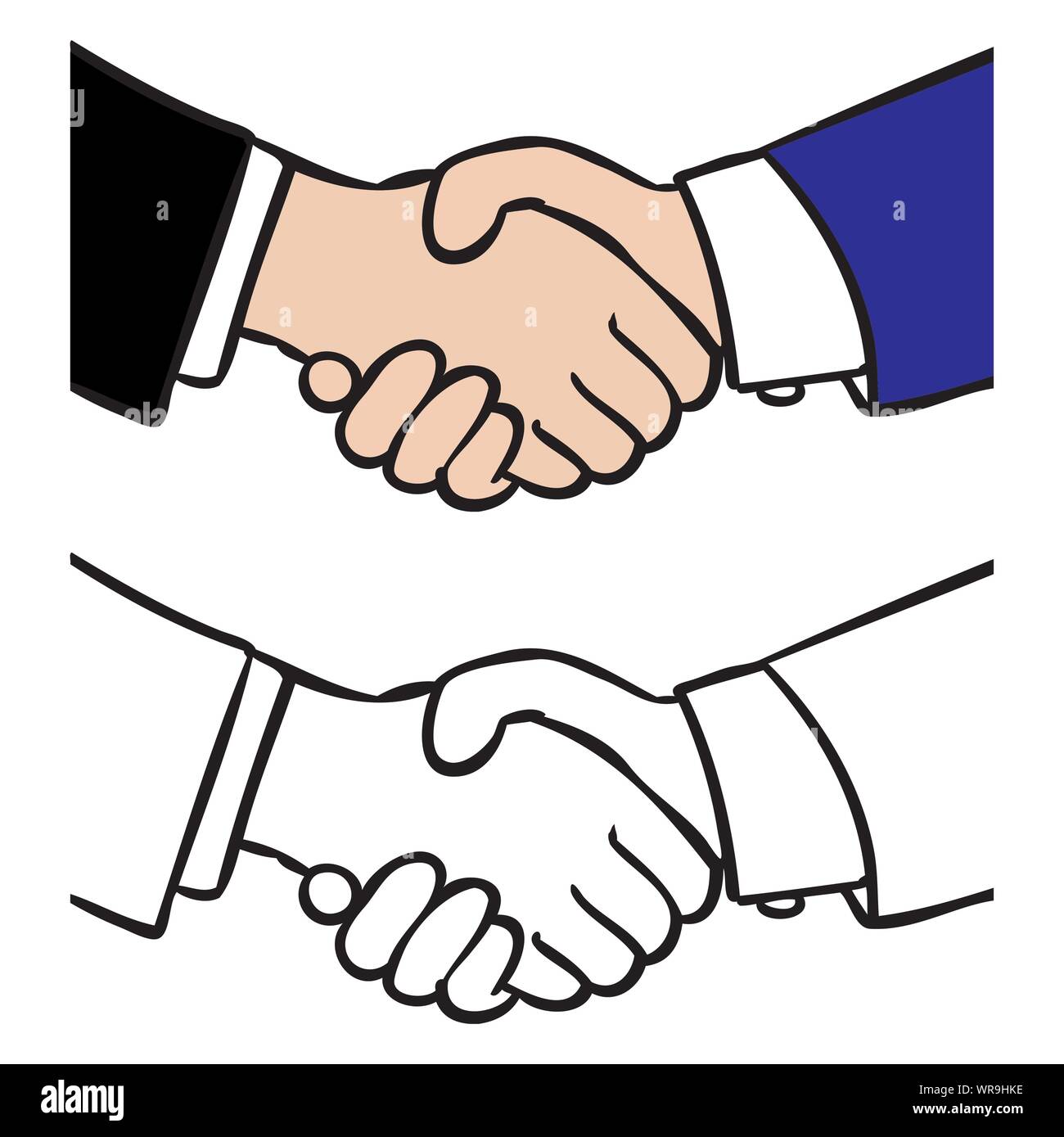 Hand shake illustration Cut Out Stock Images & Pictures - Alamy