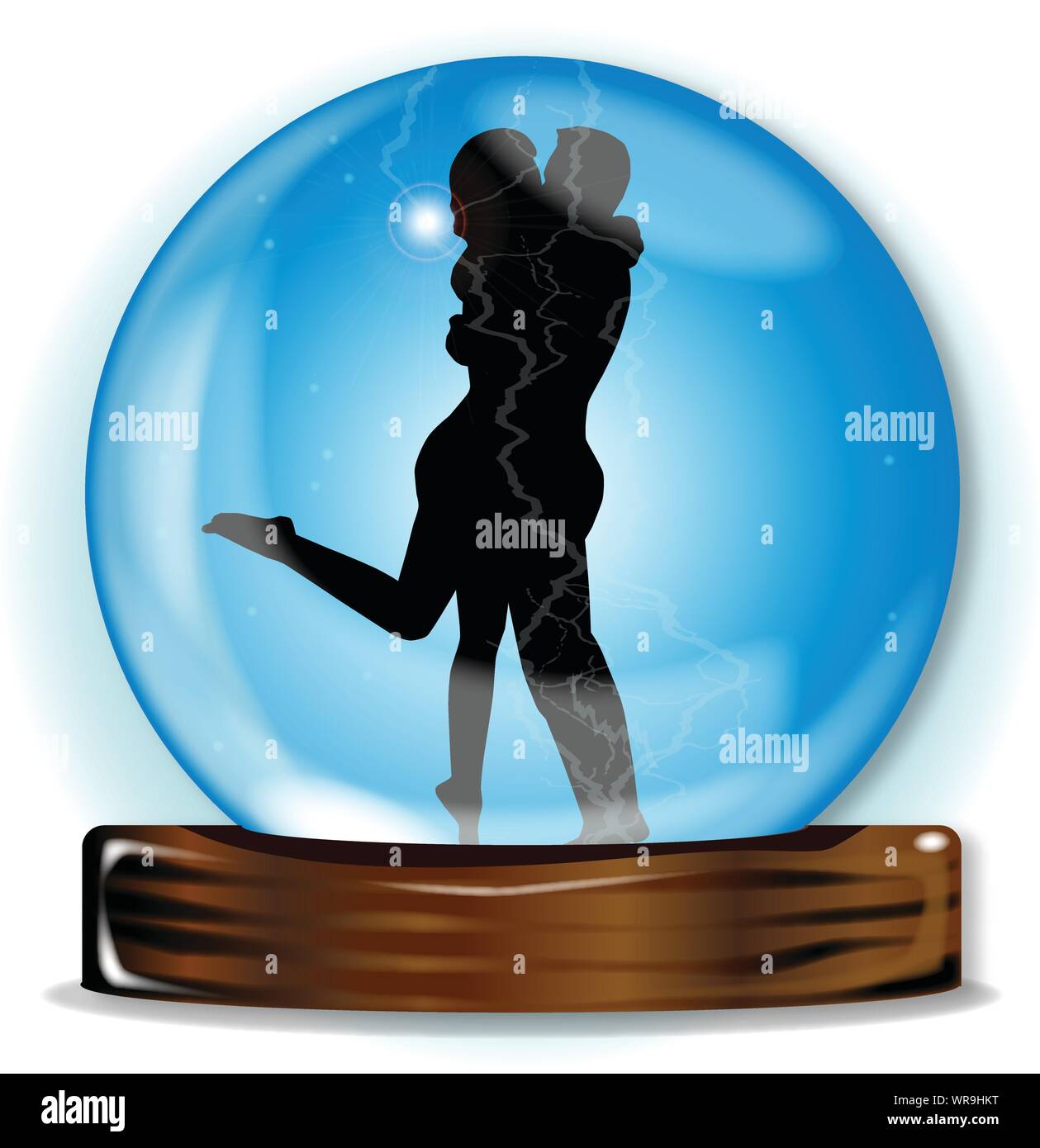 Love In The Crystal Ball Stock Vector Image & Art - Alamy