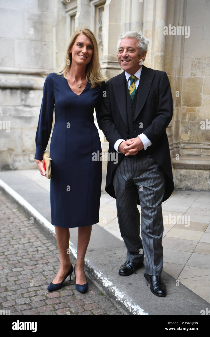 Speaker of the House of Commons, John Bercow and his wife Sally arrive ...