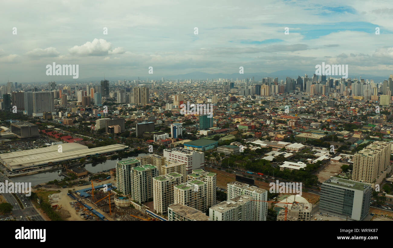 Cityscape of Makati, the business center of Manila. Asian metropolis ...