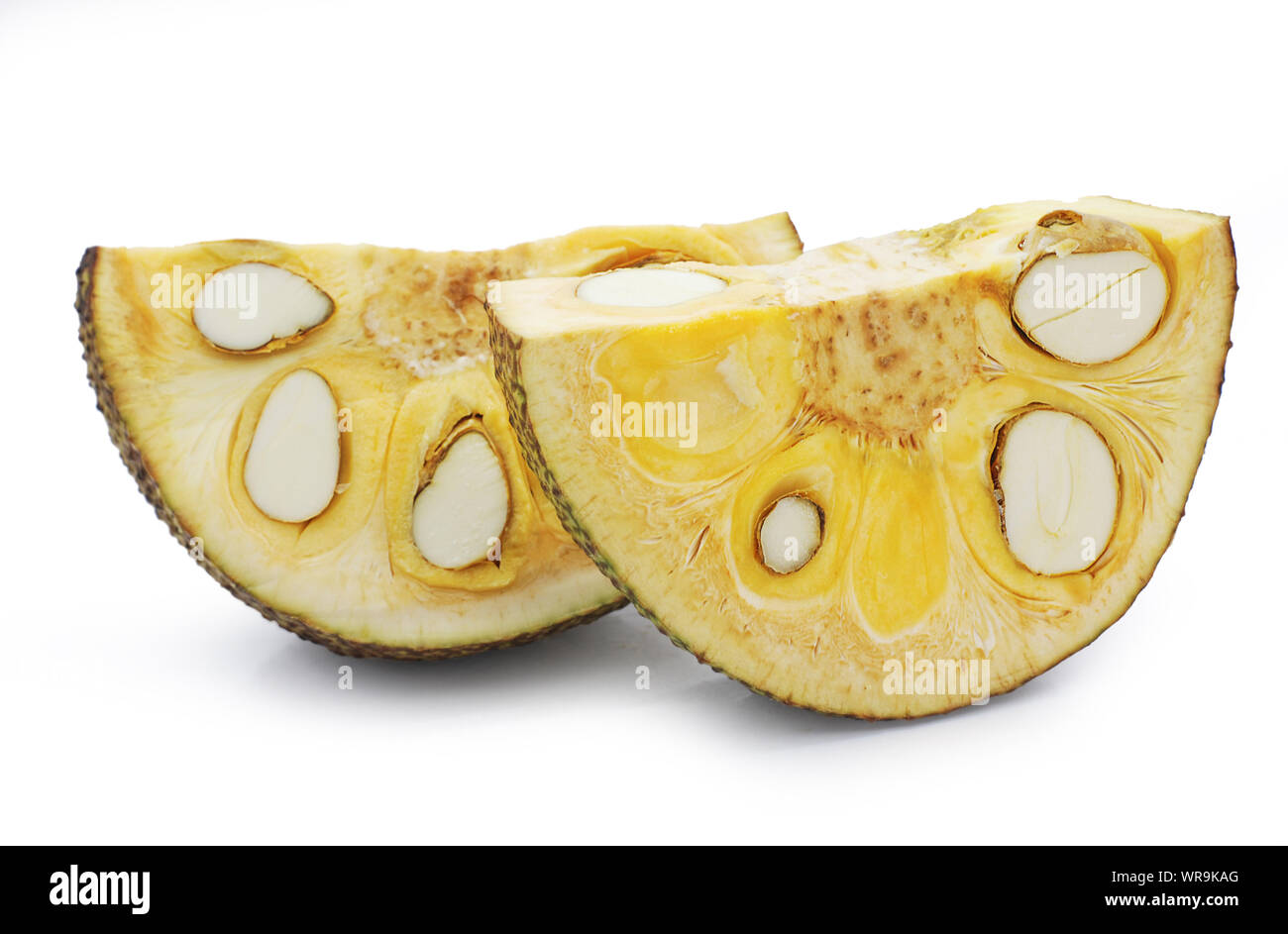 Fresh jackfruit cut out isolated on white background Stock Photo - Alamy
