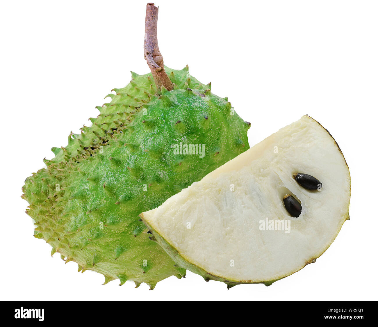 Soursop, Prickly Custard Apple isolated on white Stock Photo - Alamy