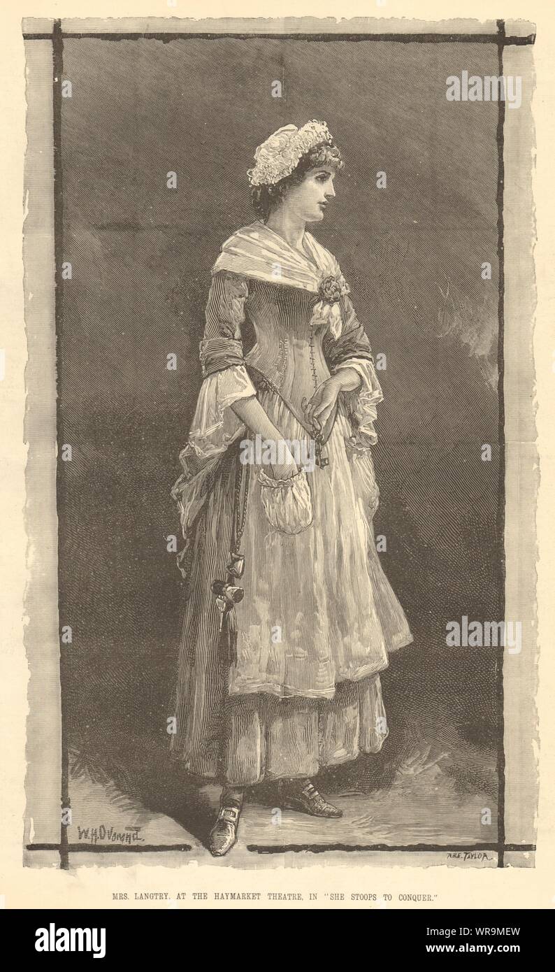 Mrs. Langtry, at the Haymarket Theatre, in "She stops to Conquer ...