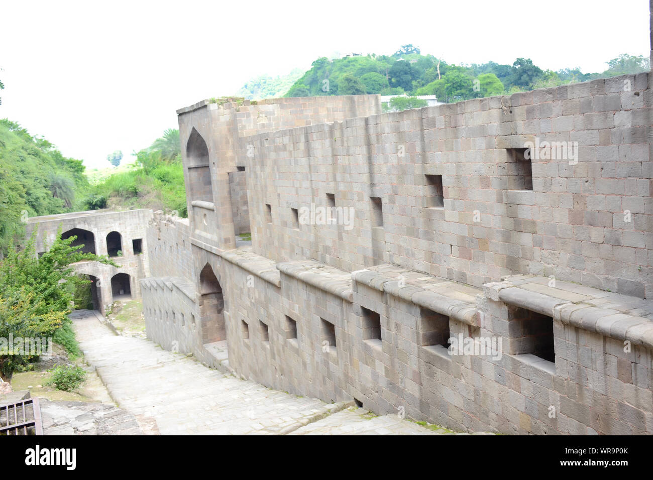 the fort inside art window and wall modiefy grey stone Stock Photo - Alamy