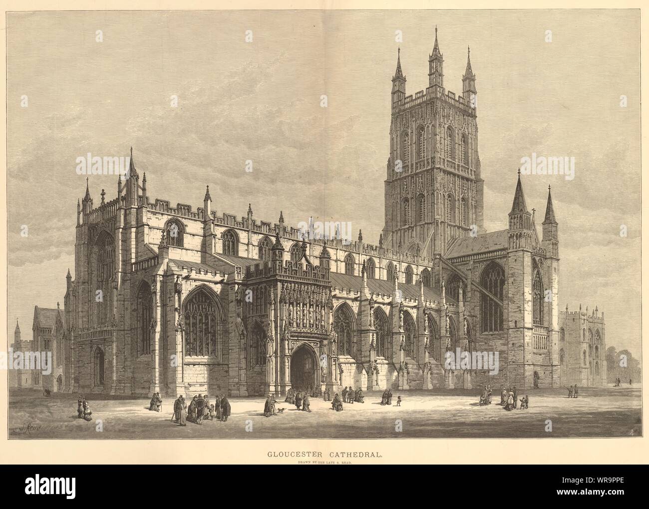 Gloucester Cathedral. Drawn by the late S. Read. Gloucestershire ...