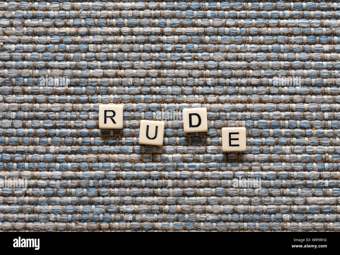 letters spelling rude Stock Photo - Alamy