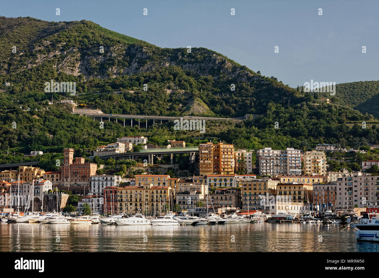 coastline, hills, water, buildings, city scene, marina, boats ...