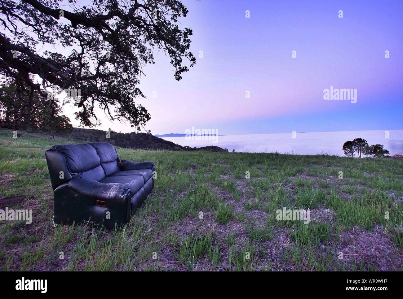 Abandoned sofa landscape hi-res stock photography and images - Alamy
